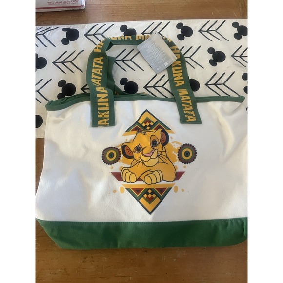 Disney | Bags | New Big Disney Simba Canvas Tote The Lion King Hakuna ...
